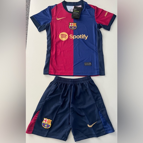 adidas | Shirts | 2425 Barcelona Home Kit Kids Size | Poshmark